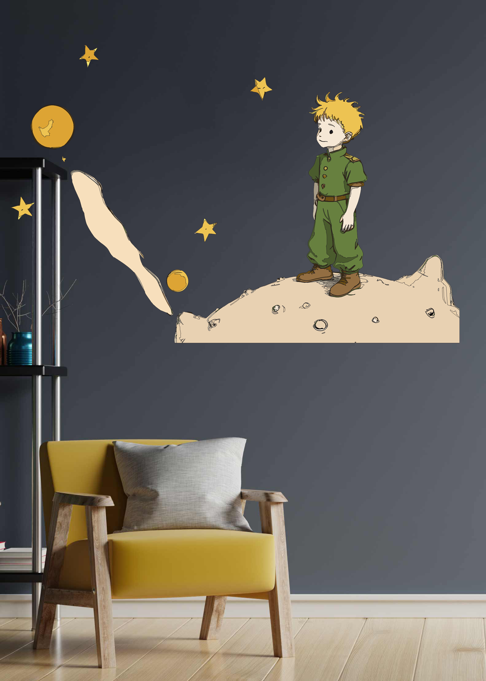 The Little prince planet - Wooden coloring image - wall decoration ...