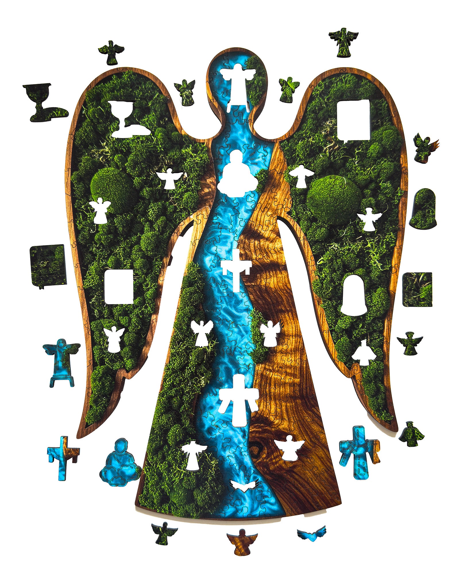 Wooden Puzzle - Moss Angel – QueenPosters
