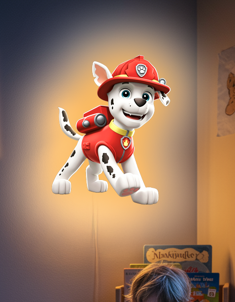 Luminous poster - Marschal paw patrol - Night Lamp – QueenPosters