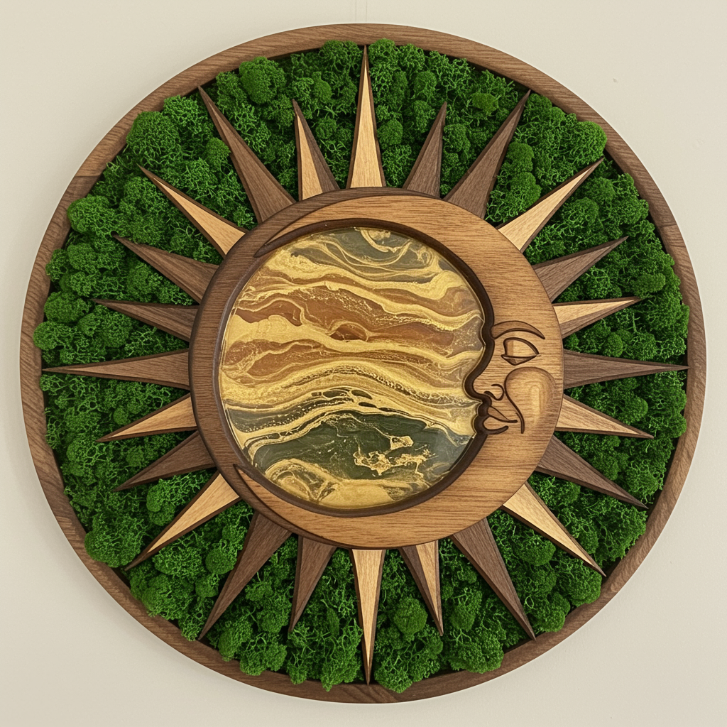 Luminous poster Sun Glass poster - moss stylized – QueenPosters